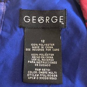 George | Dresses | George Red White Blue Dress With Sheer Sleeves ...